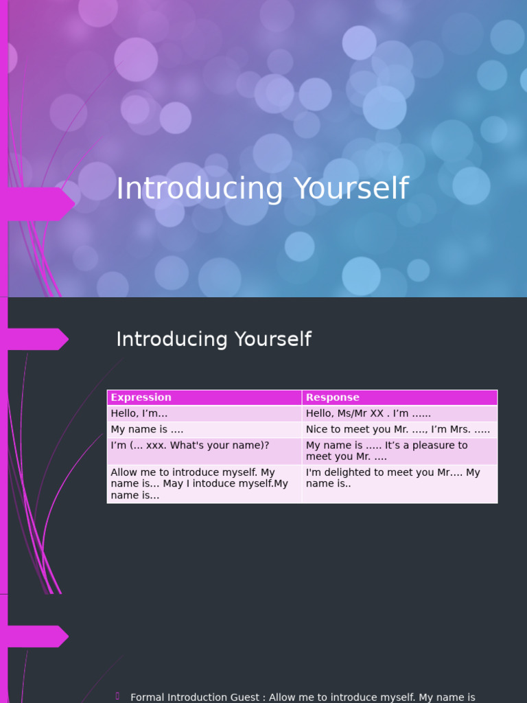 Hafta - Introducing Yourself | PDF
