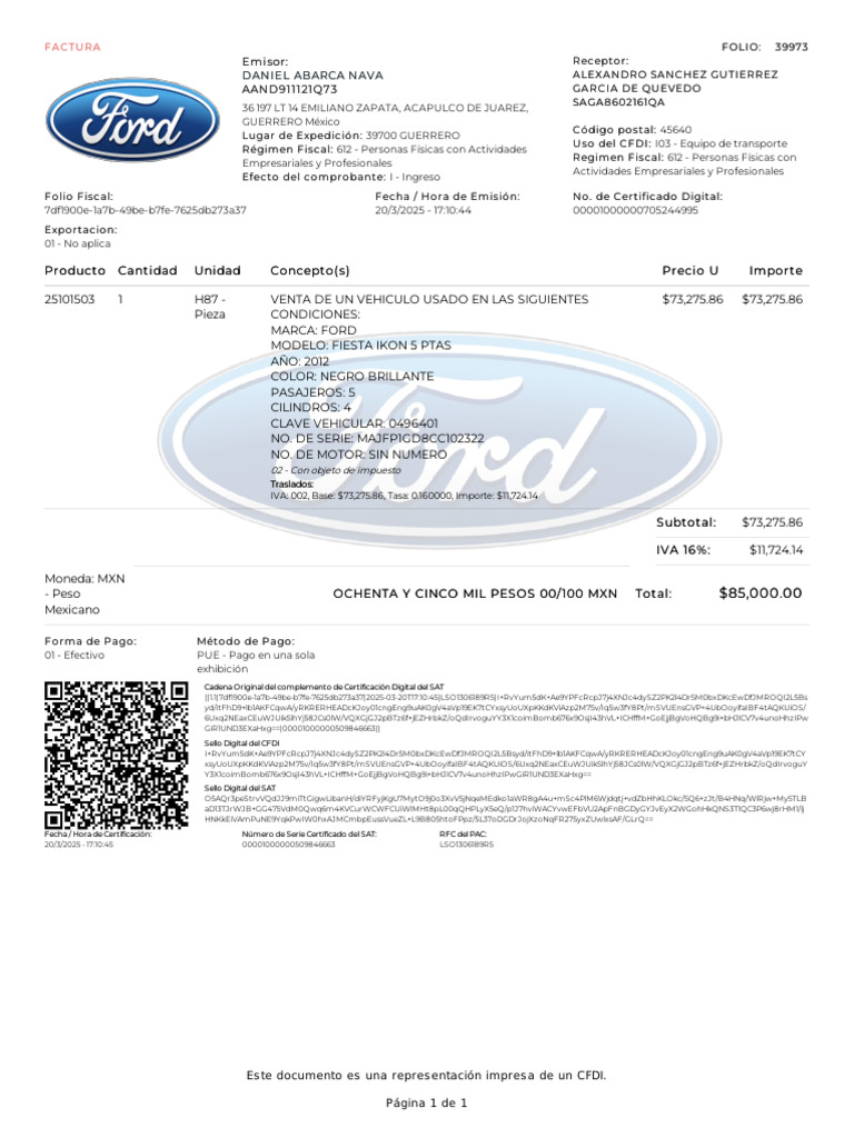 Refa Fiesta Ikon 5 Ptas | PDF