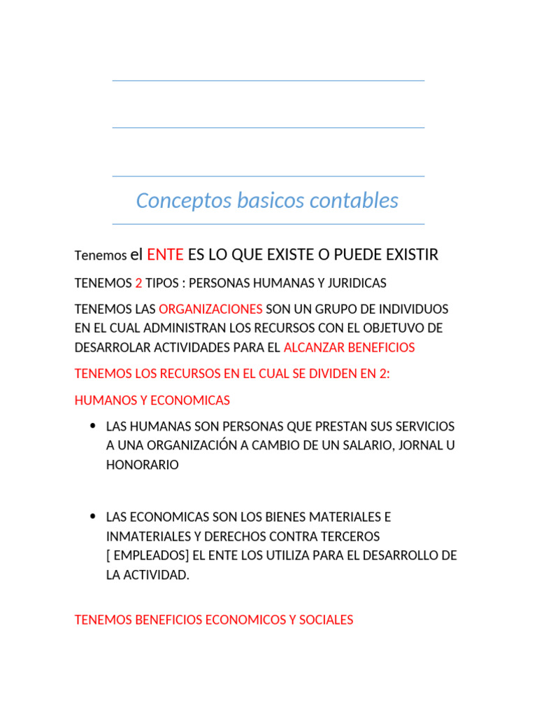 Conceptos Básicos de Contabilidad | PDF | Contabilidad | Bancos