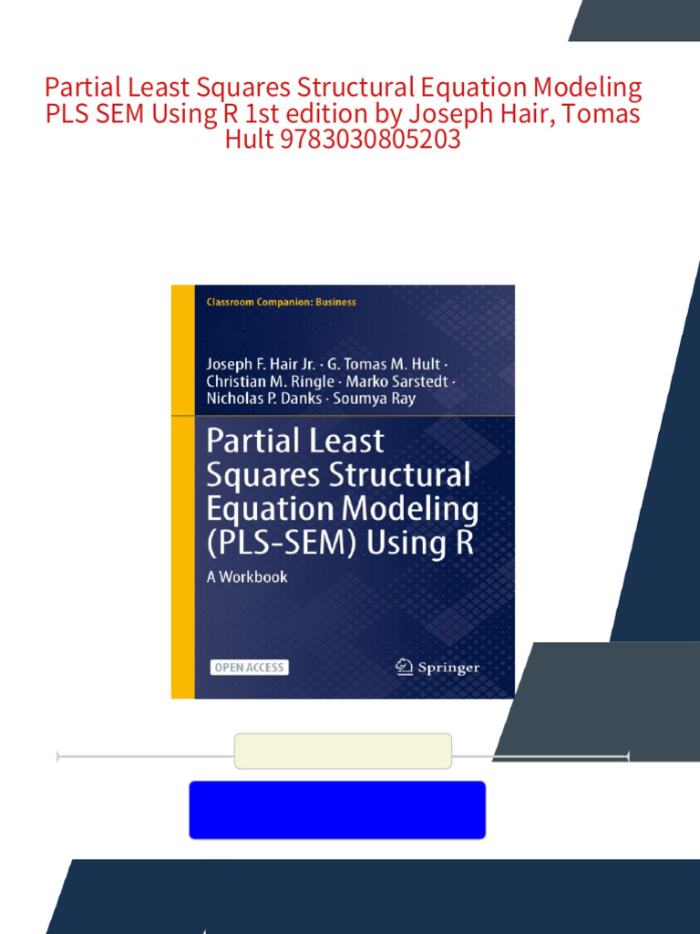 Partial Least Squares Structural Equation Modeling PLS SEM Using R 1st edition by Joseph Hair ...