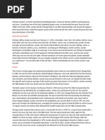 Michael Jordan Reading Comprehension Quiz | PDF | Social Science