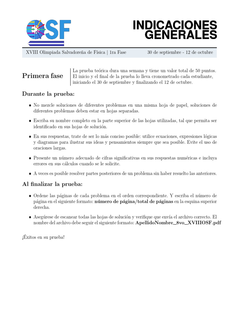 8 Grado Xviii Osf 2024 | PDF | Olas | Fuerza