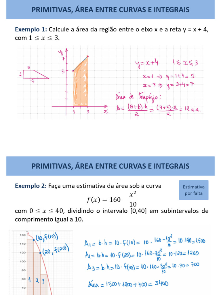 2 06.02 Primitivas e Integrais | PDF | Integrante | Limite (Matemática)
