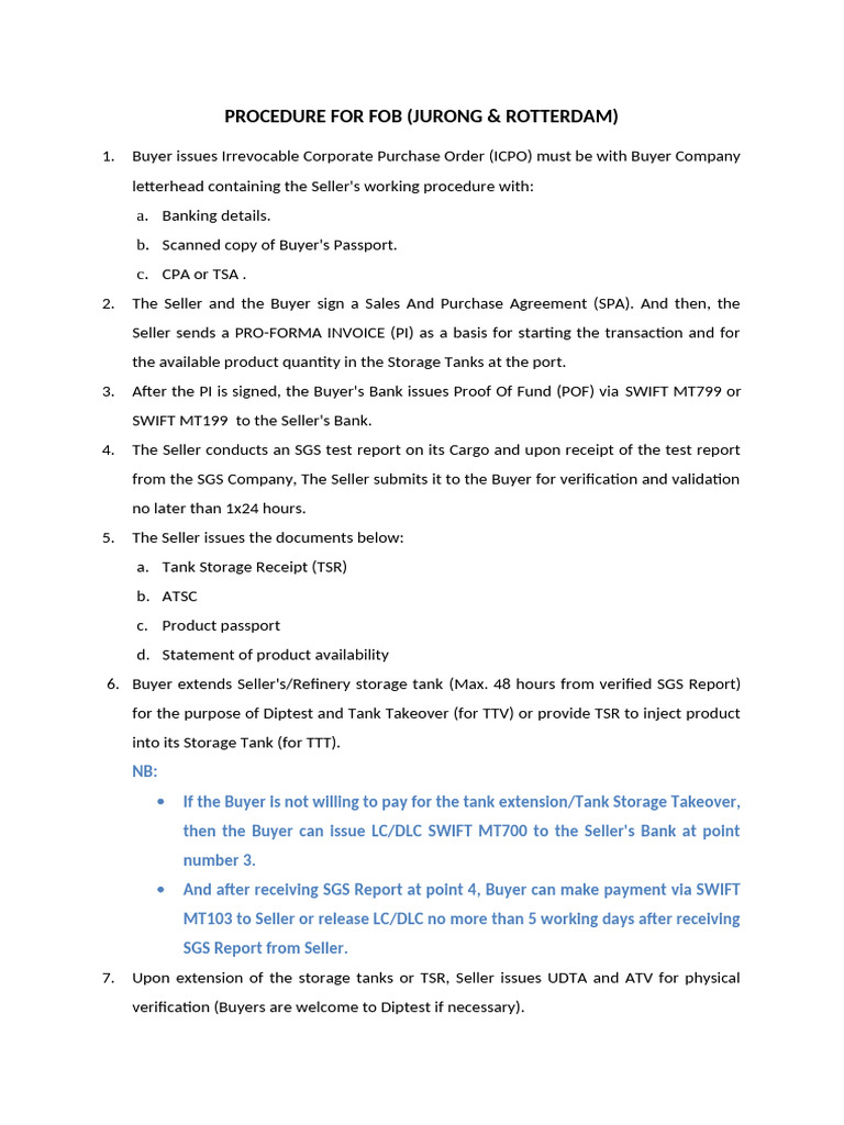 FOB Tank Extension Procedure | PDF