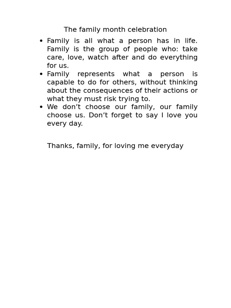Celebrating Family Love and Togetherness | PDF