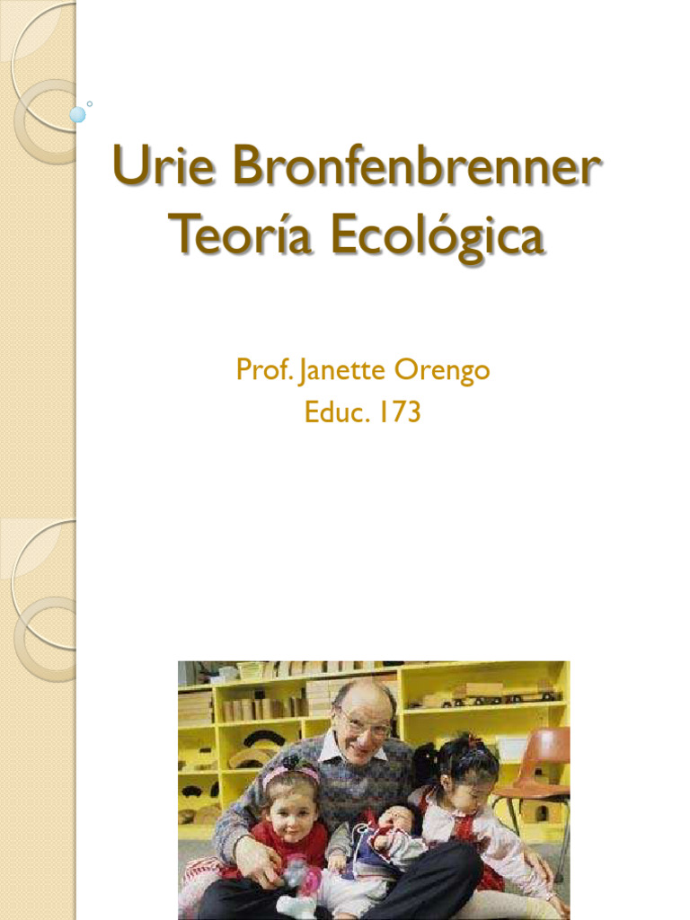 Teoría Ecológica de Urie Bronfenbrenner | PDF | Sicología | Ciencias ...