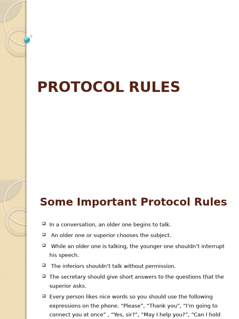 Hafta-PROTOCOL RULES | PDF | Government