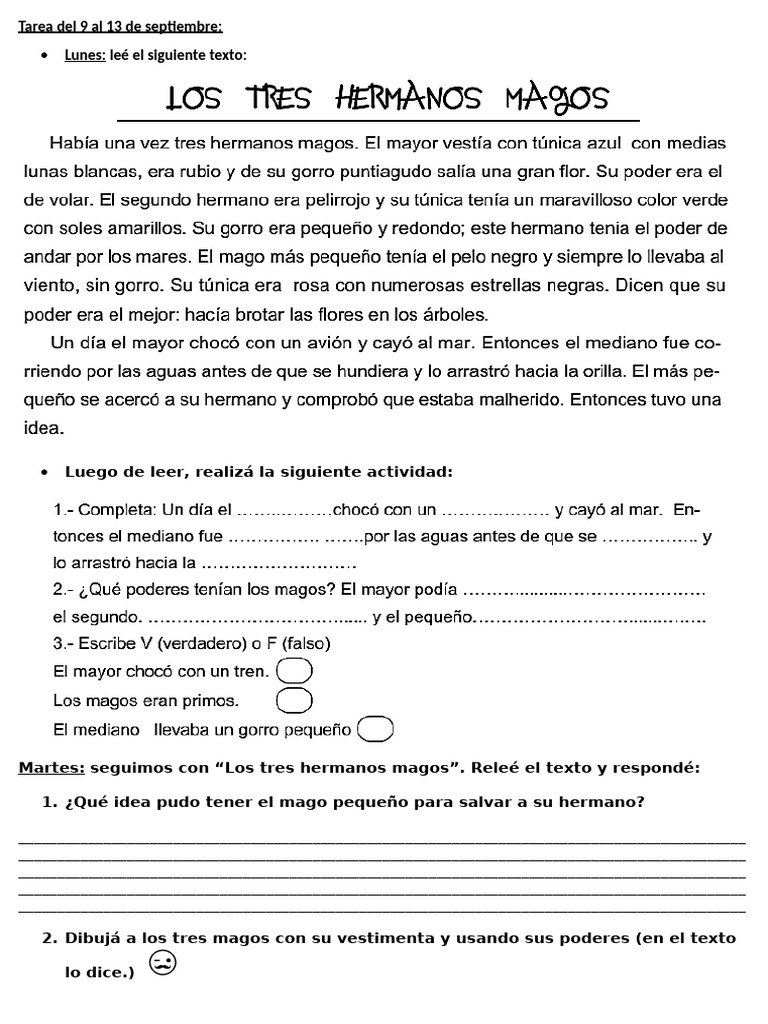 Tarea Del 9 Al 13 de Septiembre | PDF