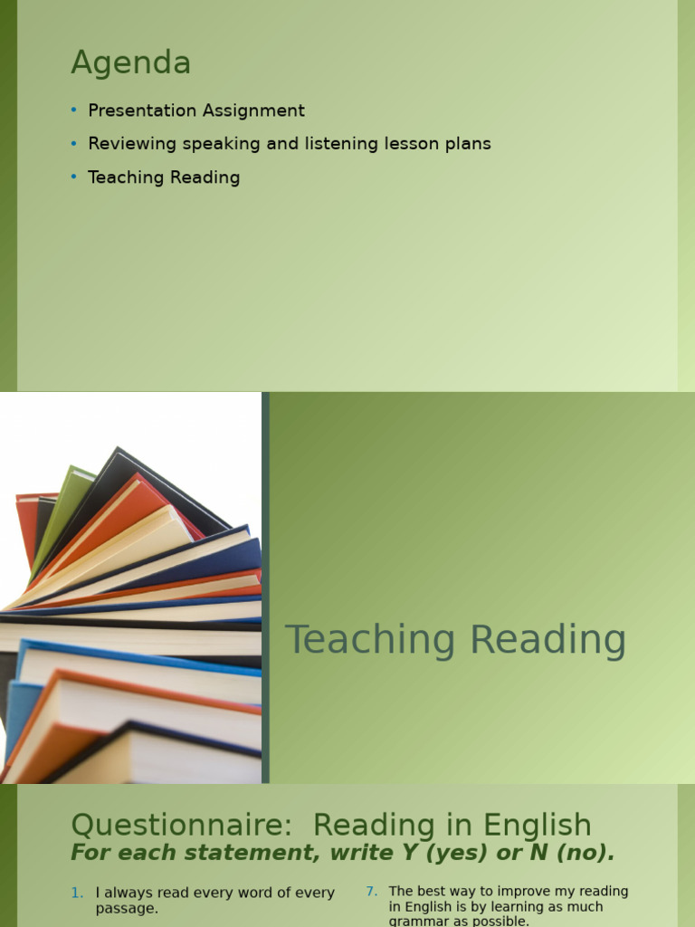 Teaching Reading Week 7 | PDF | Reading Comprehension | Semantics