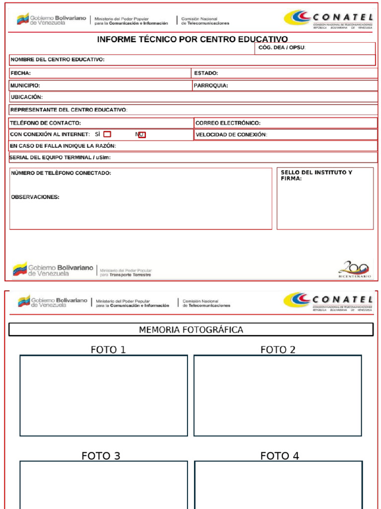 FICHAS CONATEL EDITABLES | PDF