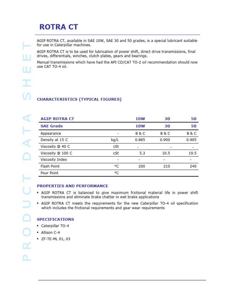 Agip Rotra CT | PDF