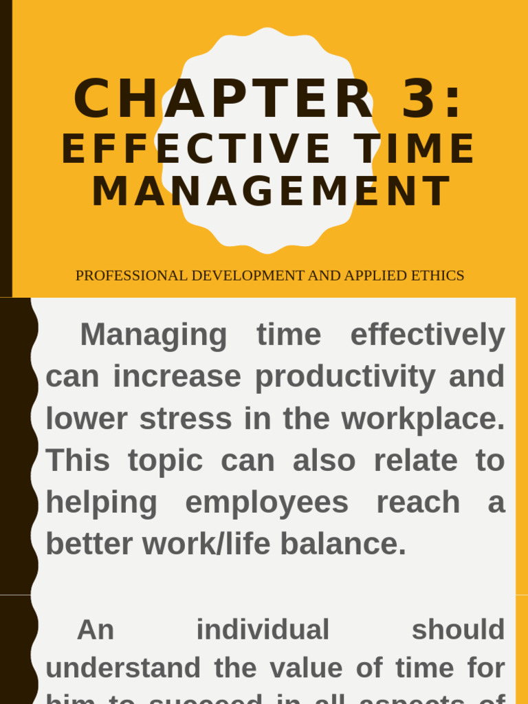 Time Management in Professional Development | PDF | Time Management ...