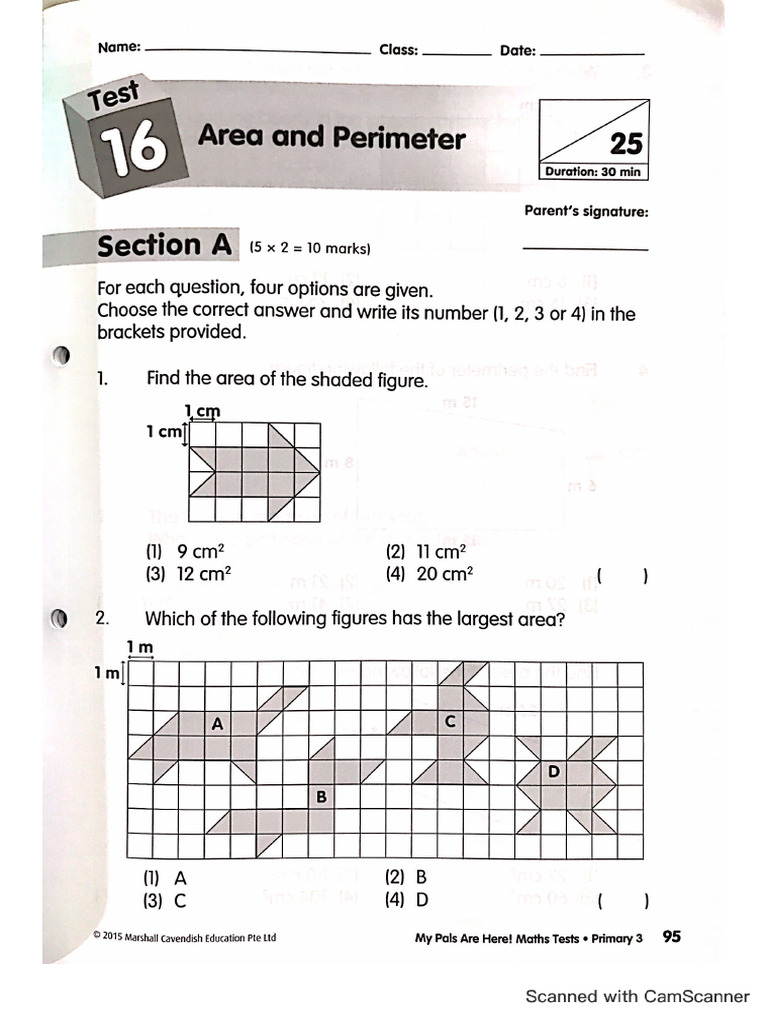 Math Y3 Area and Perimeter | PDF