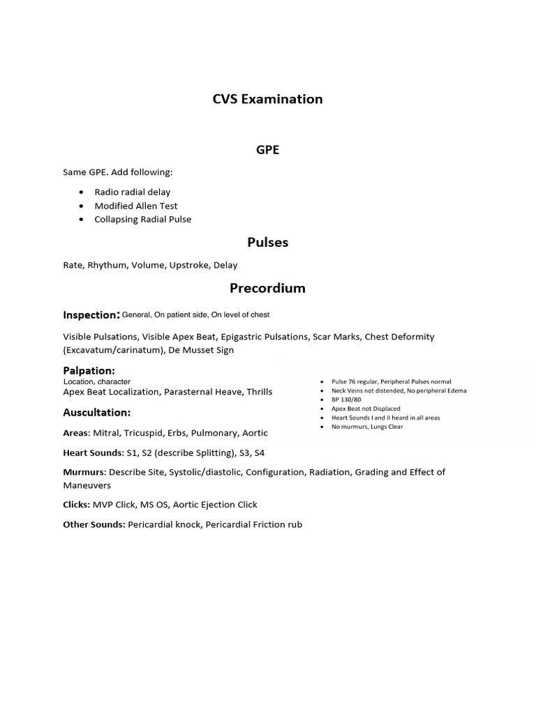 CVS Exam X | PDF