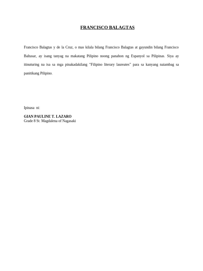 Francisco Balagtas | PDF