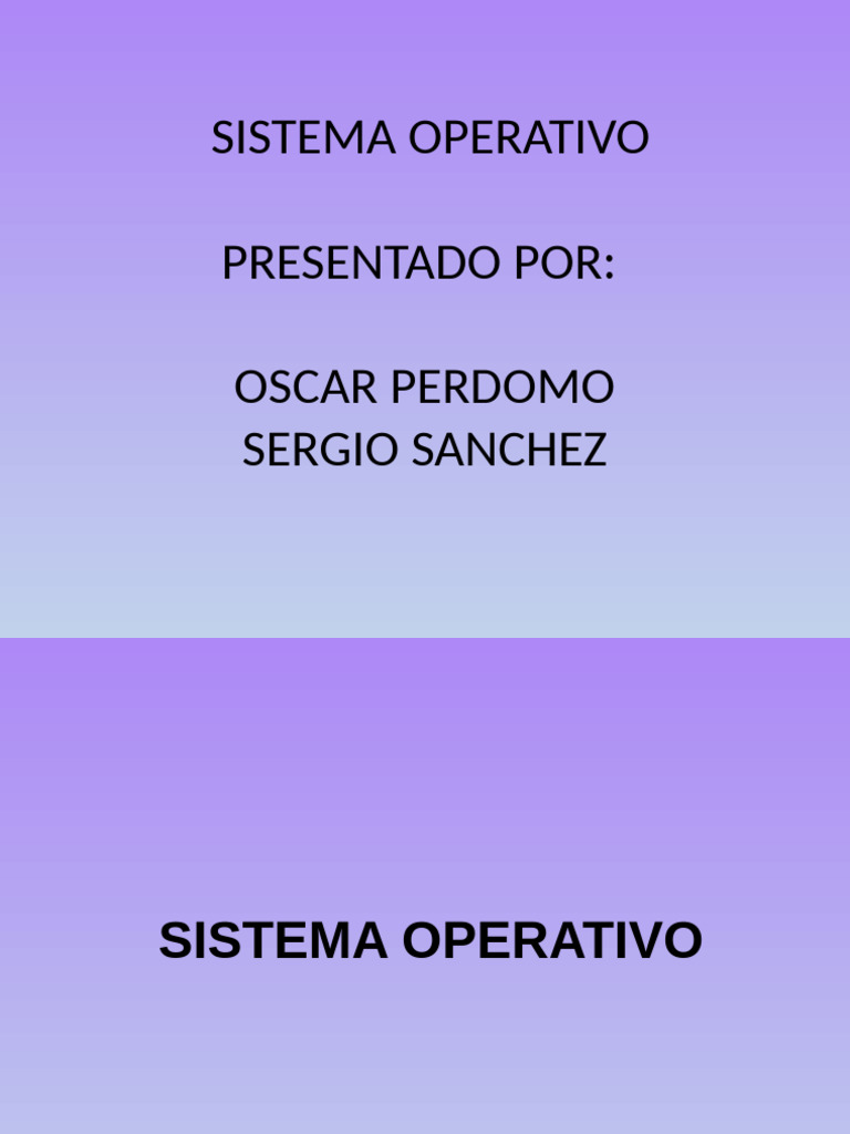 Exposicion Sistema Operativo | PDF | Sistema operativo | Microsoft Windows