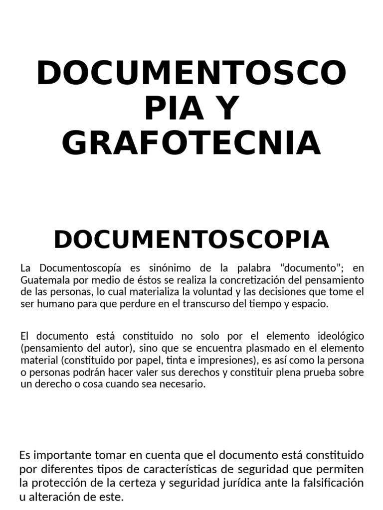 DOCUMENTOSCOPIA Y GRAFOTECNIA 1.2 | PDF | Verdad | Validez (Estadísticas)