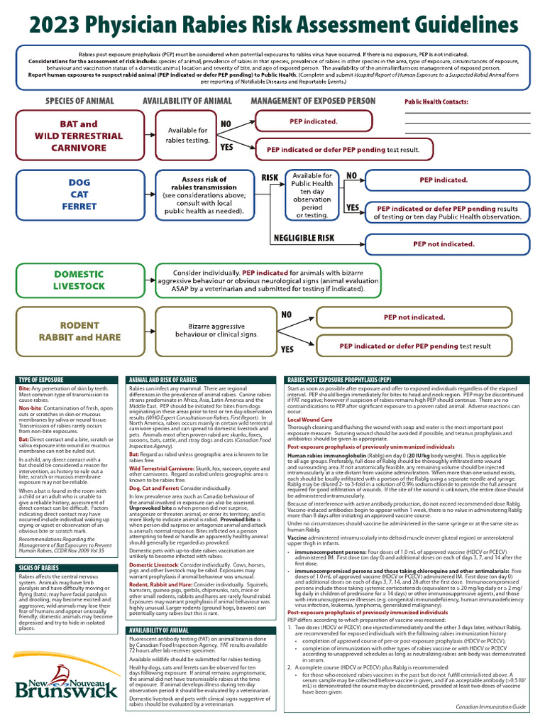 2023-physician-rabies-risk-assessment-guidelines | PDF | Rabies ...