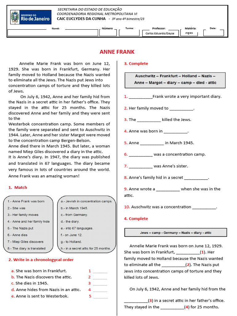 Anne Frank | PDF | Anne Frank | The Holocaust