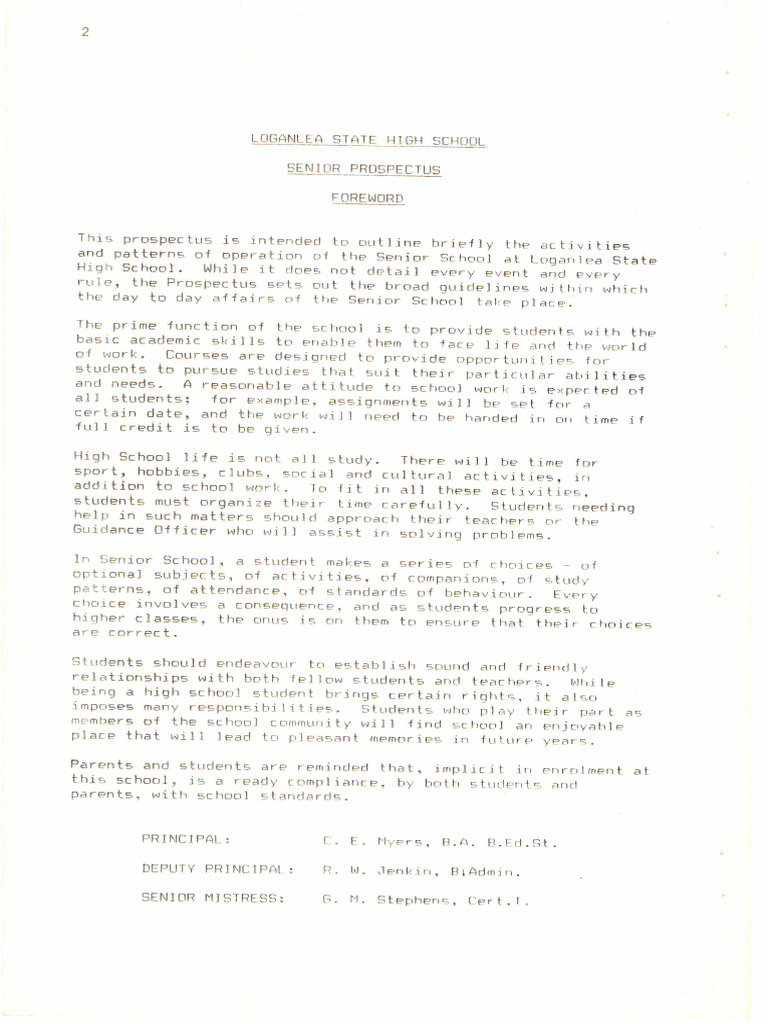 LSHS Senior Prospectus 1990 03 | PDF