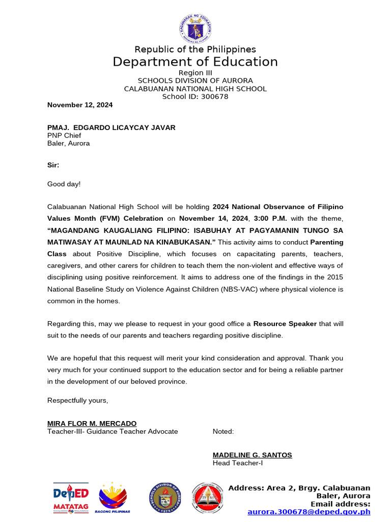 Letter To Police | PDF