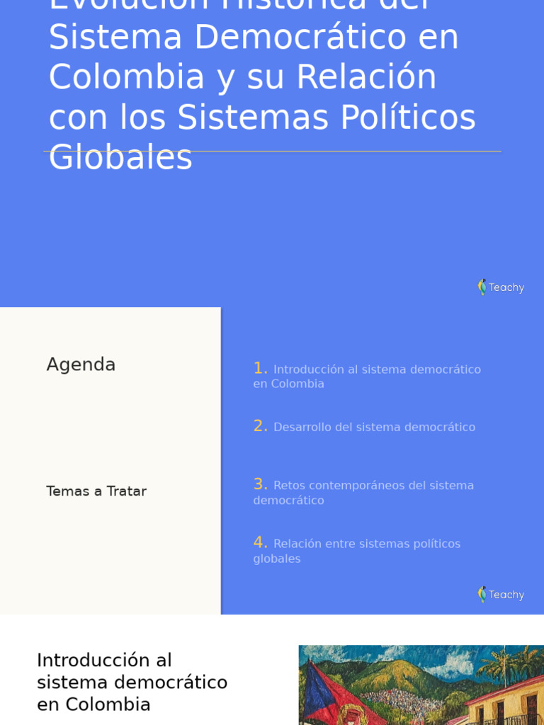 Slide Evoluci N Hist Rica Del Sistema Democr Tico en Colombia y Su Relaci N Con Los Sistemas Pol ...