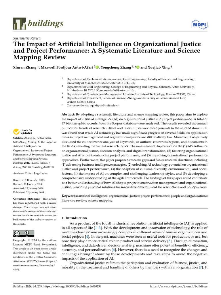 Buildings 14 00259 v2 | PDF | Systematic Review | Artificial Intelligence