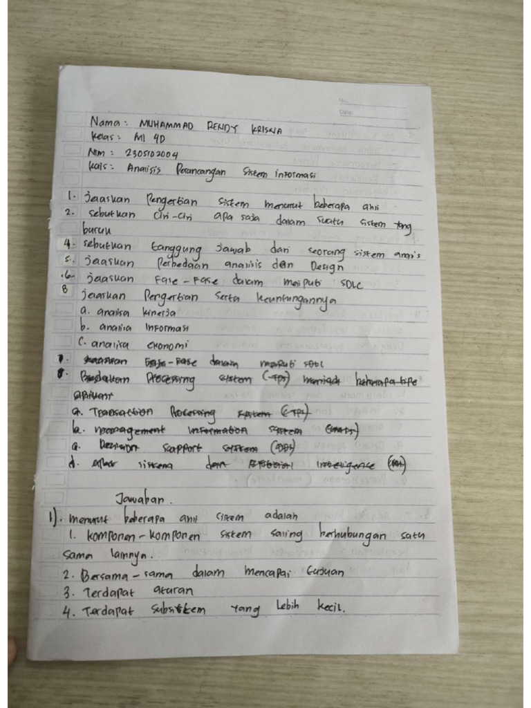 KUIS ANALISIS PERANCANGAN SISTEM INFORMASI - Compressed | PDF