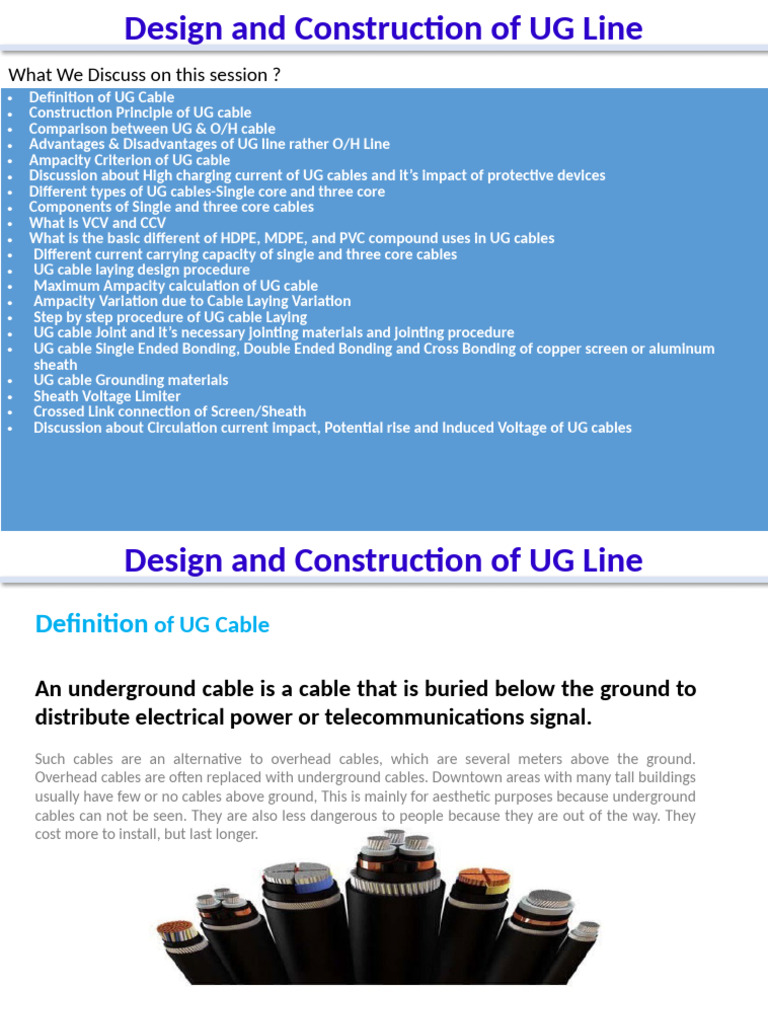 UG Cable Design and Construction Guide | PDF | Insulator (Electricity ...