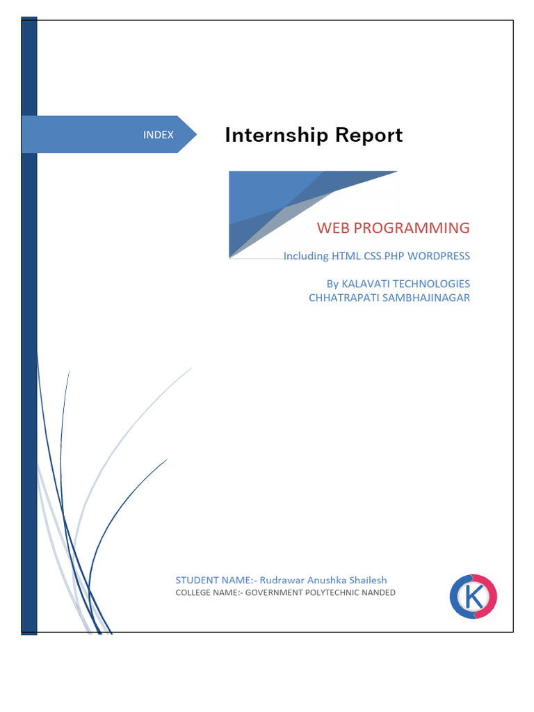 Training Report Anu.doxx (2) | PDF | Html Element | Html