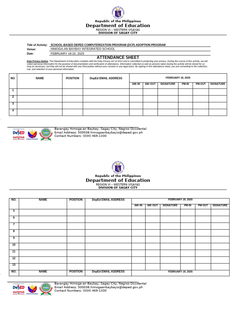 dcp-sCHOOL BASED ATTENDANCE | PDF | Governance | Information Governance
