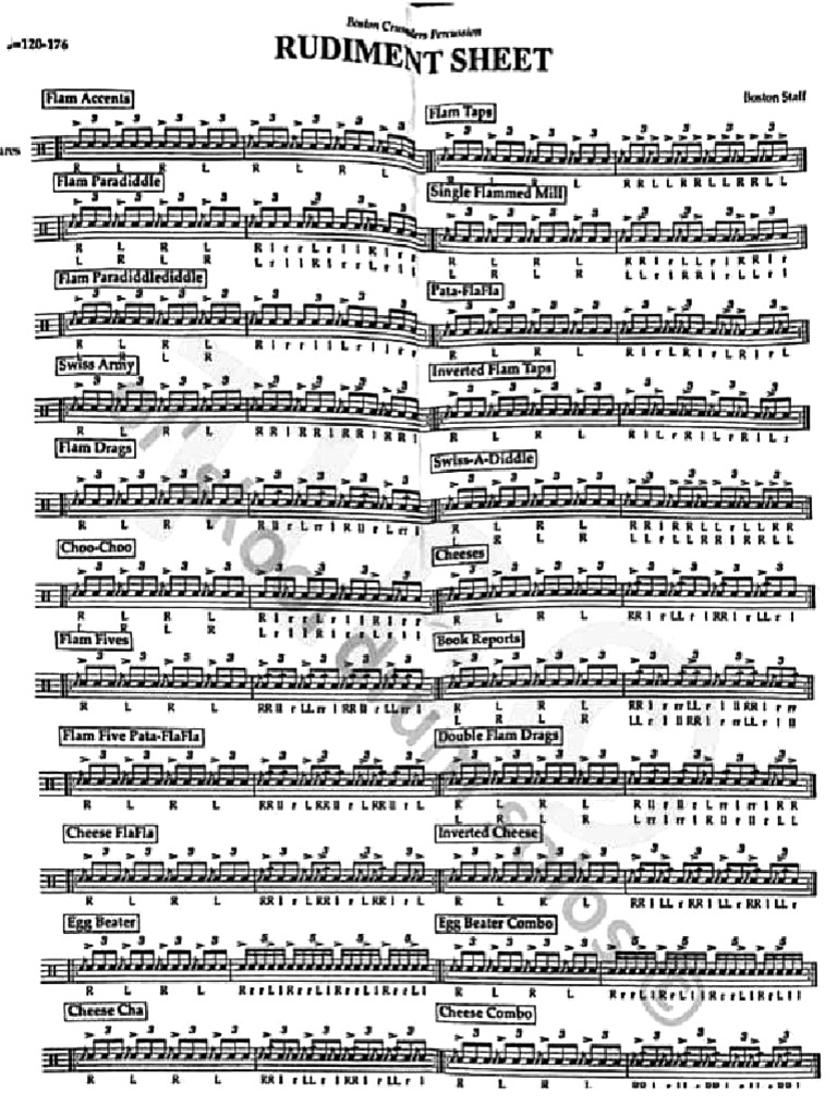 Flam Rudiments Sheet | PDF