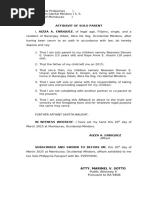 Affidavit of Unkown Father | PDF | Affidavit | Legal Procedure