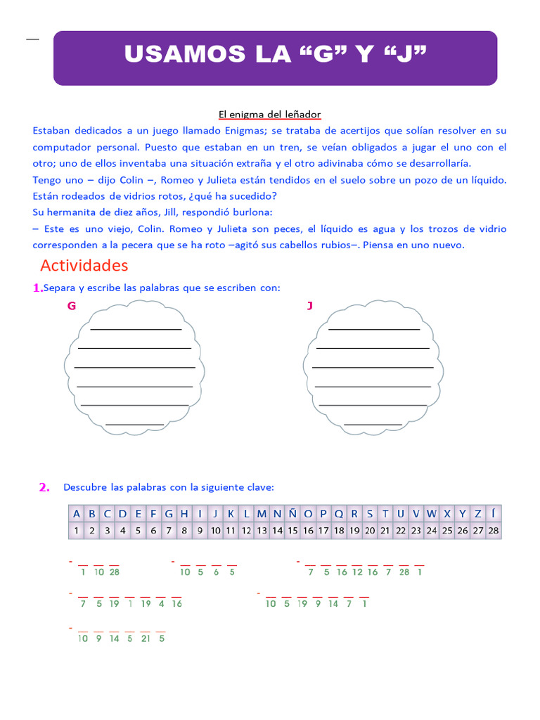Actividades de escritura y vocabulario | PDF