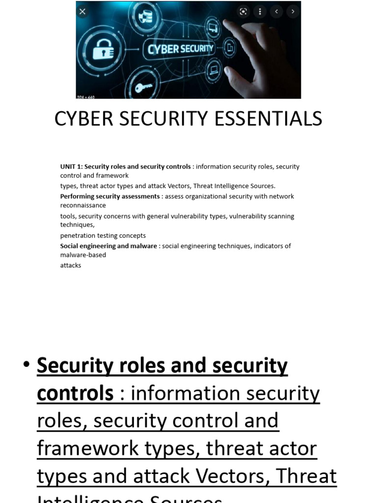 Cyber Security Essentials Overview | PDF | Security | Computer Security