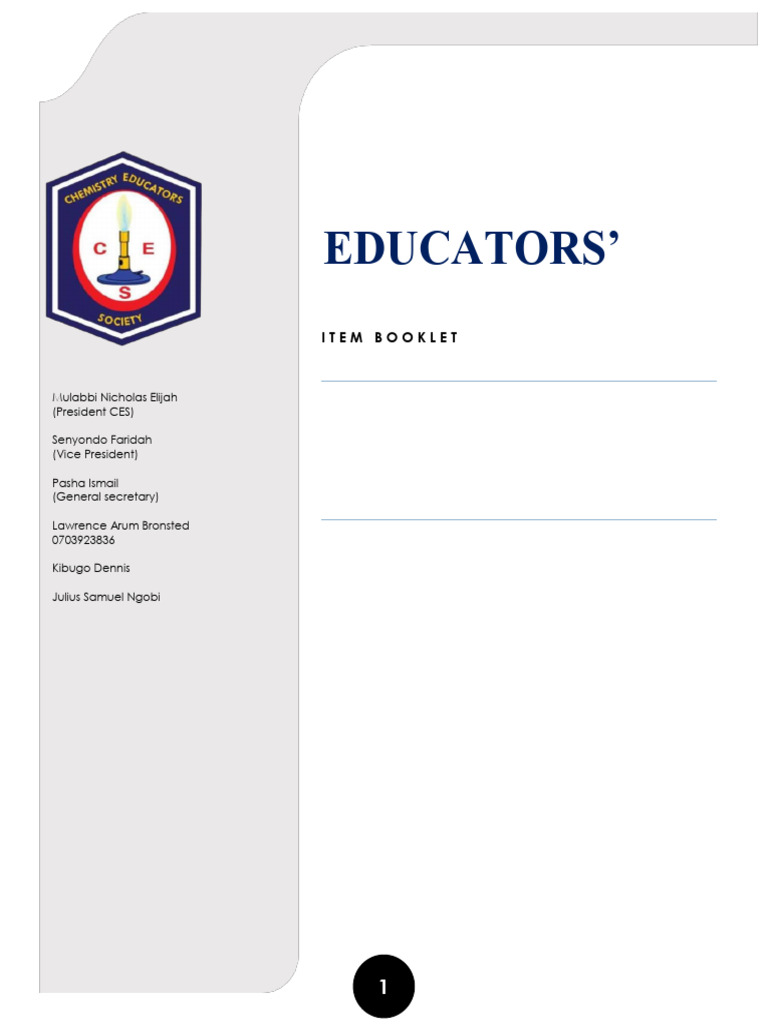 Ces - 2024 Uce Seminar QN Booklet-1 | PDF | Chemical Substances | Chemistry