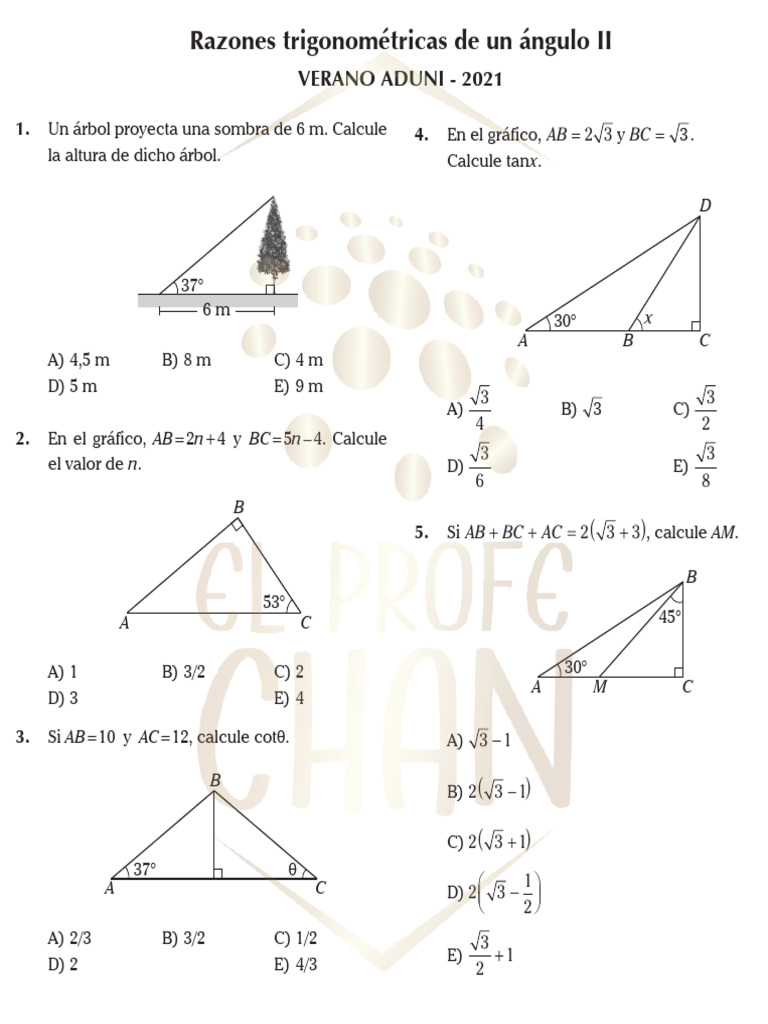 Práctica | PDF | Geometría Elemental | Trigonometría