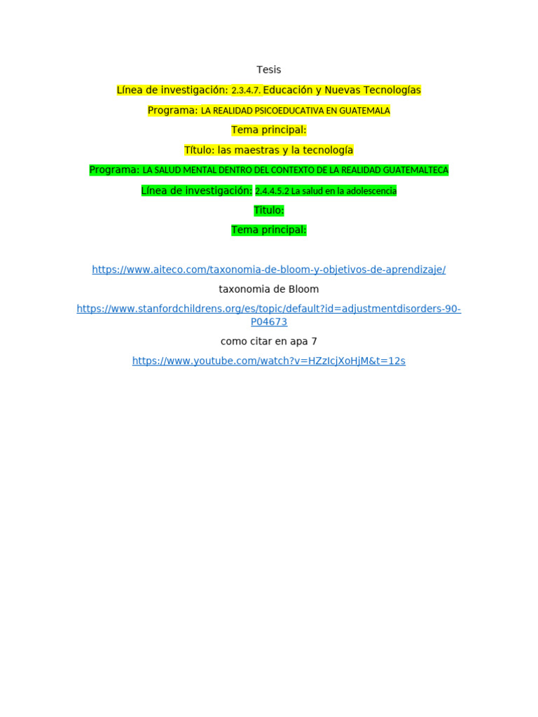 Tesis Archivos y Lineas de Investigacion | PDF