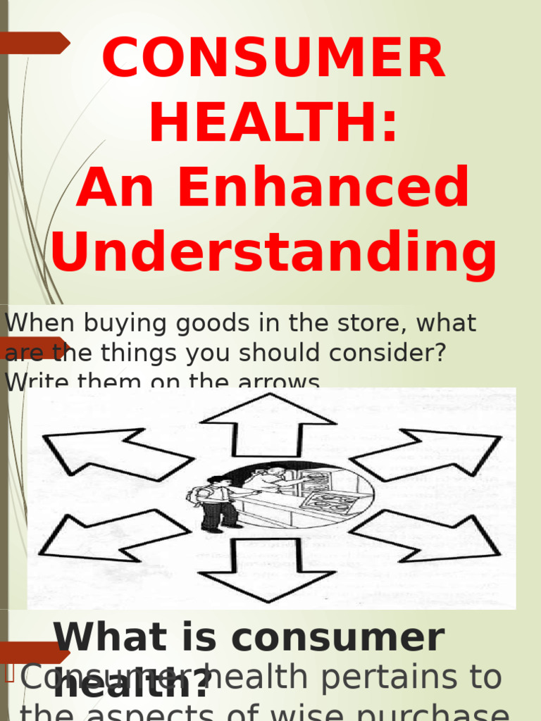 Understanding Consumer Health Essentials | PDF