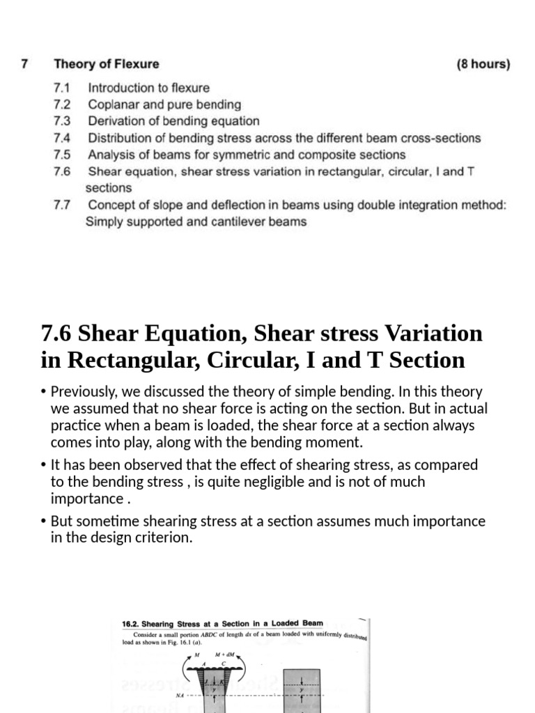 Theory of Flexure | PDF