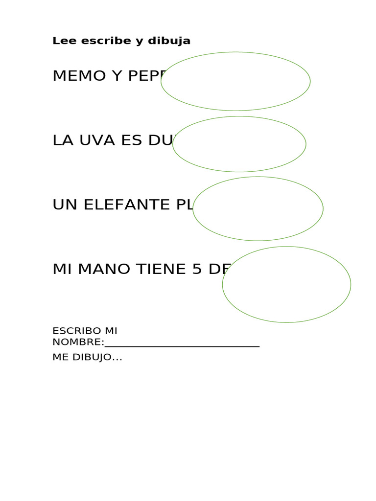 Lee Escribe y Dibuja | PDF