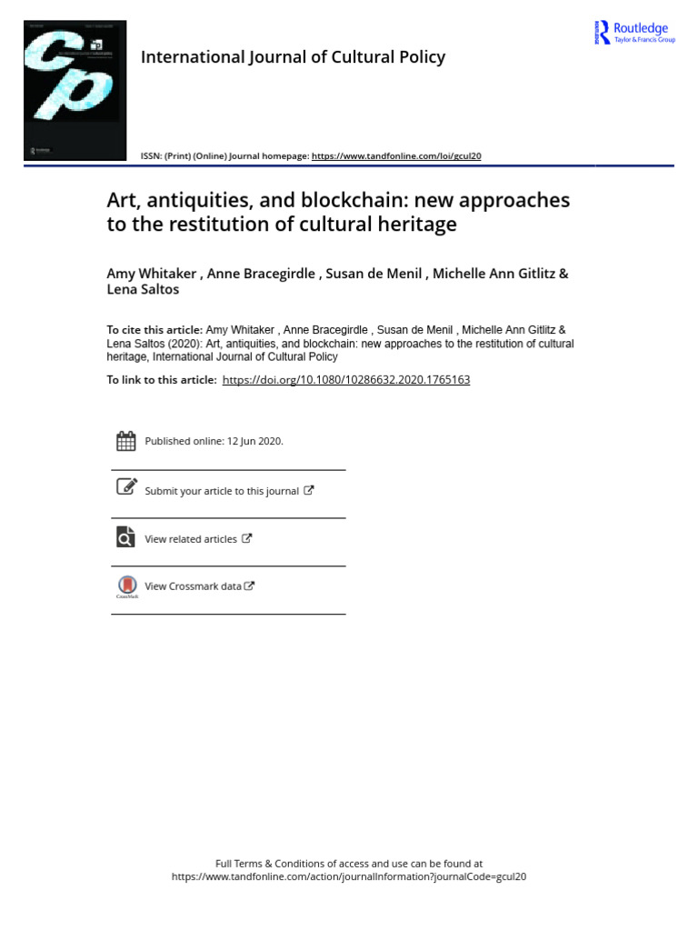 2020-IJCP-Whitaker-et-al-Art-antiquities-and-blockchain-new-approaches ...