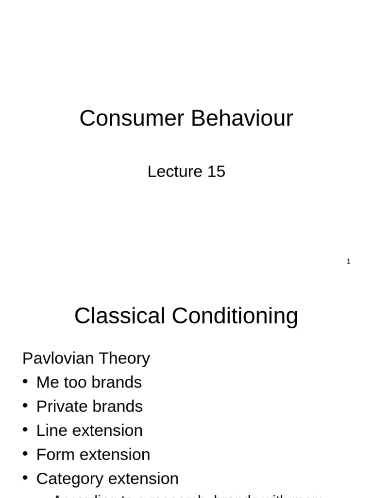 Consumer Behavior: Conditioning Strategies | PDF