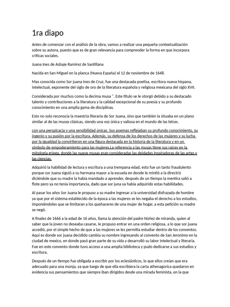 Sor Juana Ines | PDF