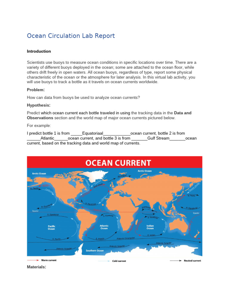 Analyzing Ocean Currents with Buoys | PDF | Oceans | Atlantic Ocean