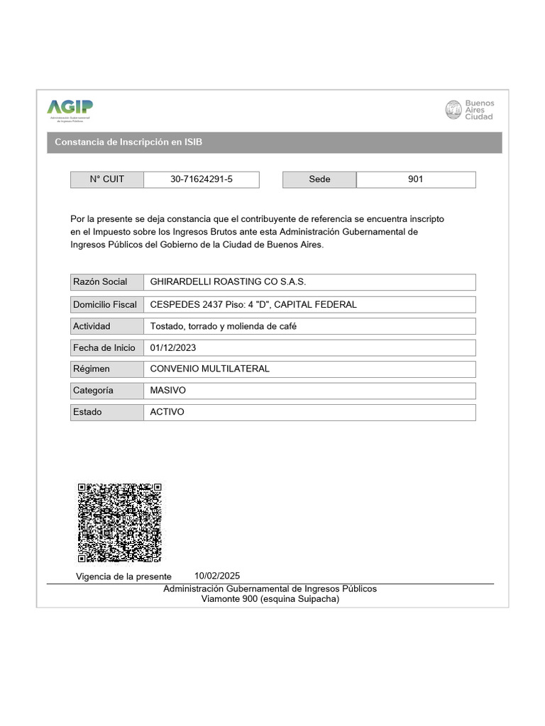 Comprobante IIBB CABA | PDF