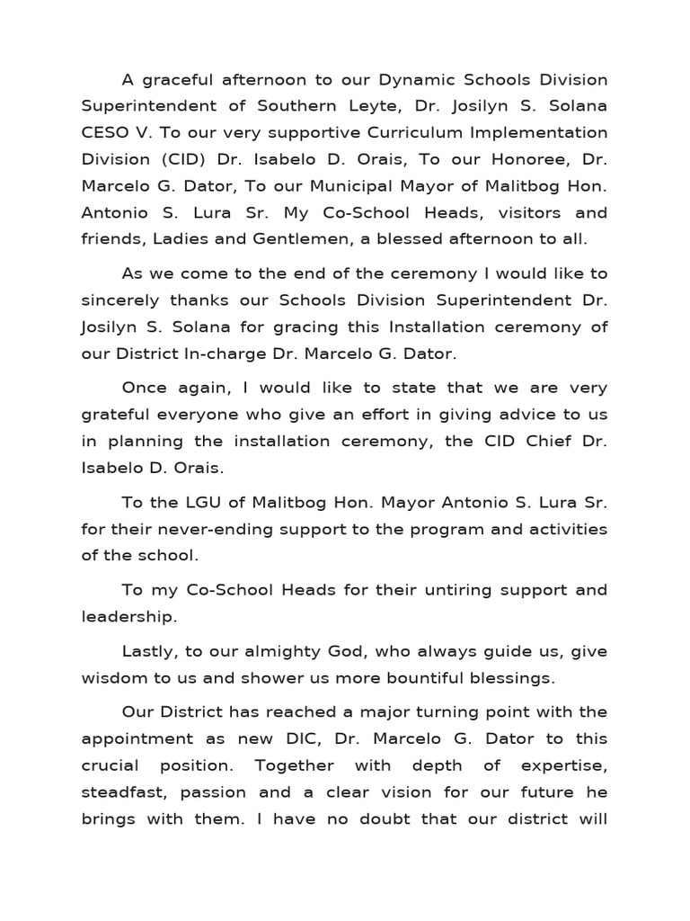 Closing Remarks Pdf
