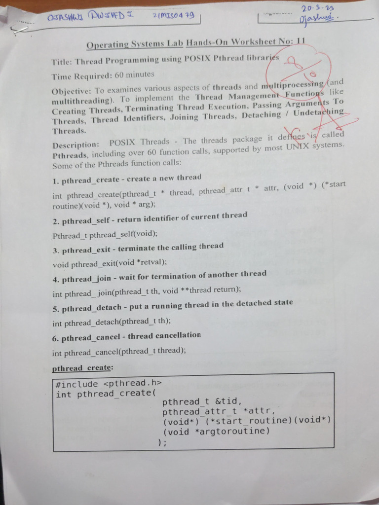 Understanding pthread Detach Function | PDF