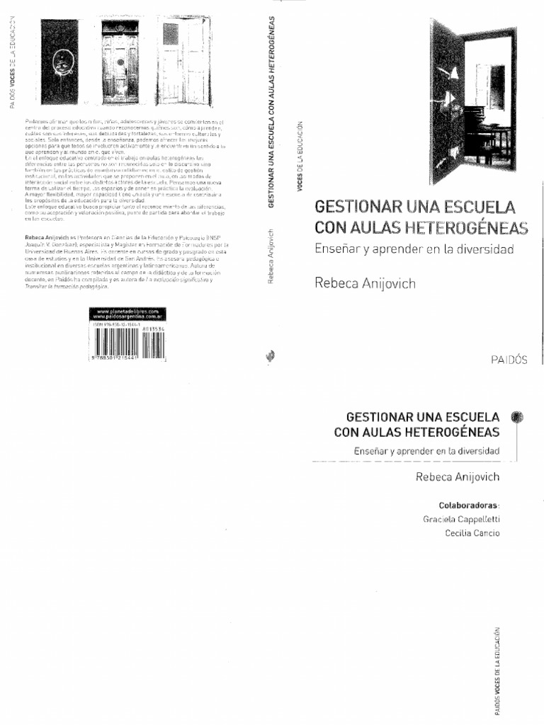 Anijovich, R. Gestionar Una Escuela Con Aulas Heterogeneas | PDF ...
