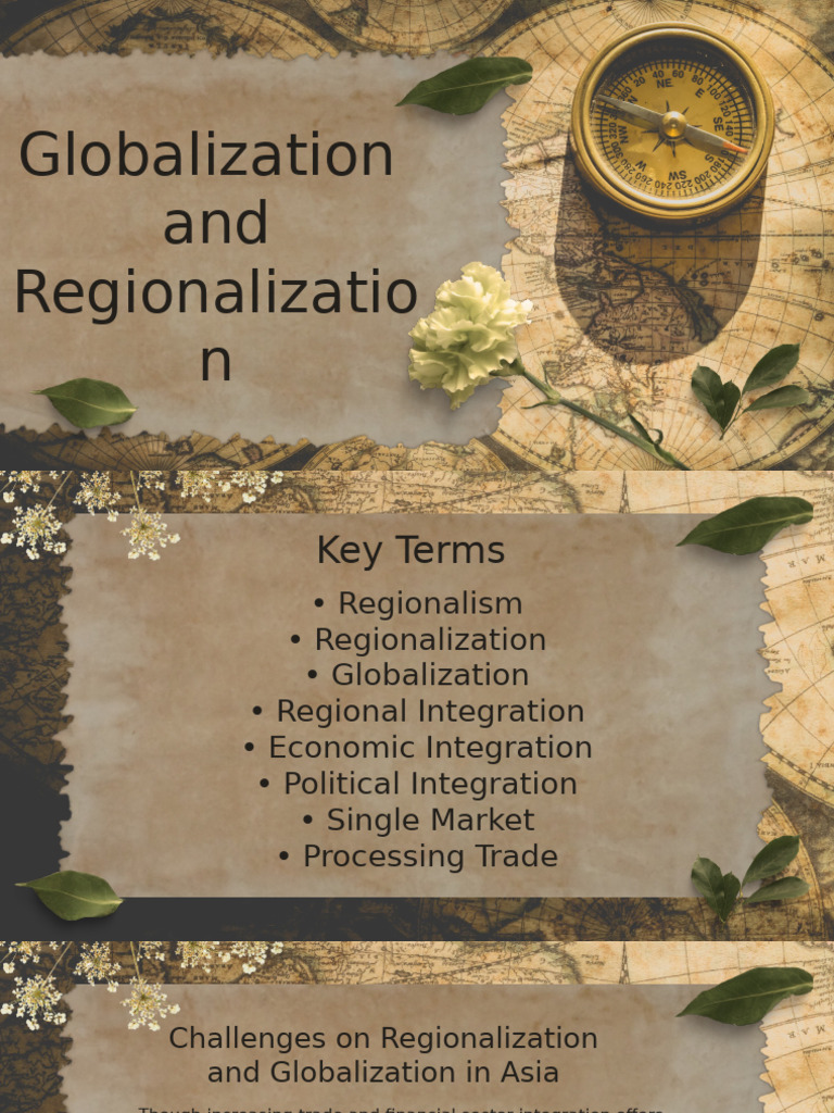 Lesson 5 - Globalization and Regionalization | PDF | Regional Integration | Globalization